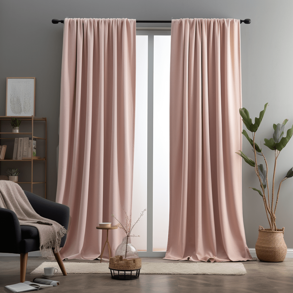 Blush pink curtains store