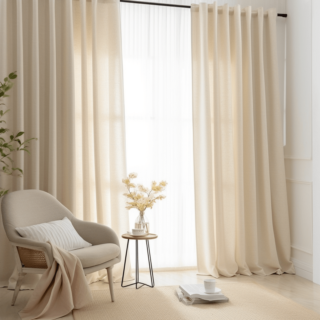 Cream Curtains - Custom Sizes & Blackout Levels