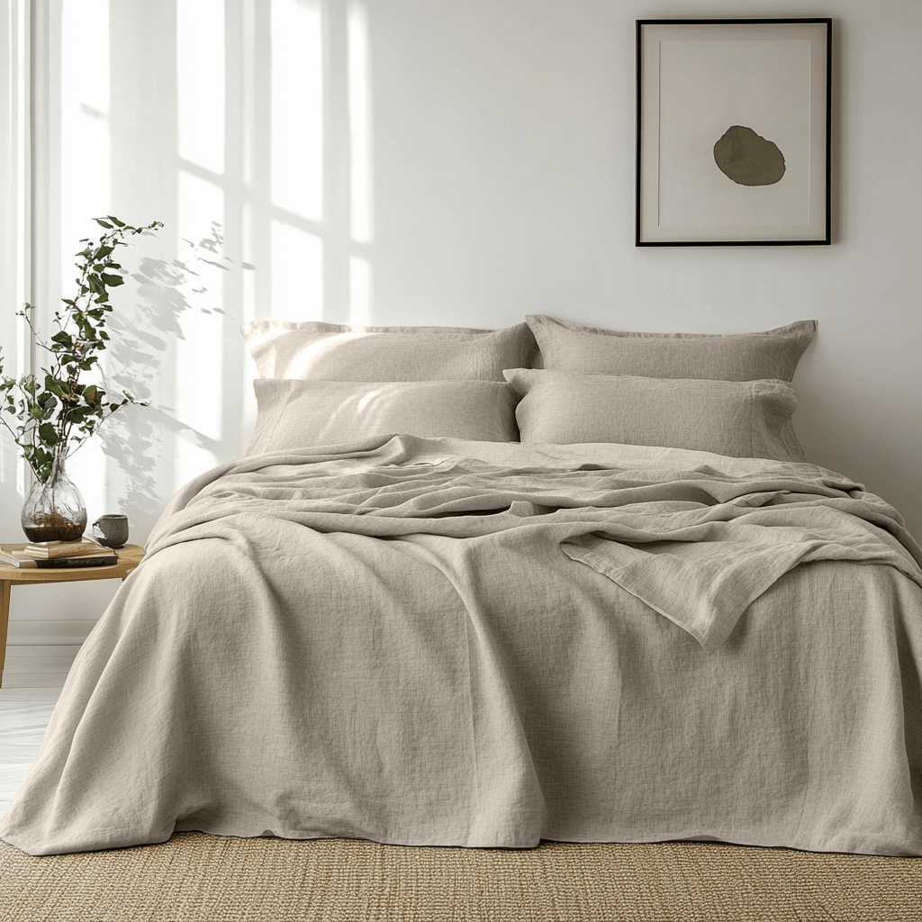 Natural Washed Heavyweight Linen Flat Sheet - Certified 100% Eco ...