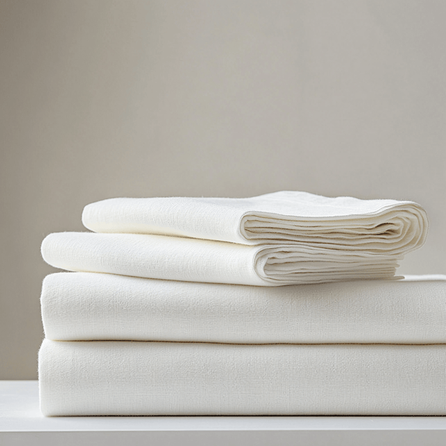 Heavy Weight Thick Off-White Linen Sheet Sets - 100% Washed Linen ...