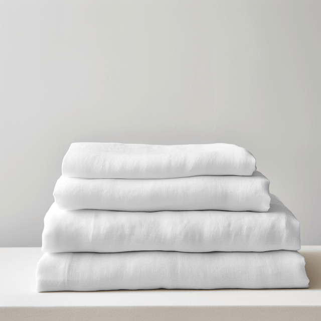 White Linen Sheet Sets - 100% Washed Linen - Custom Sizes - Twin, Twin ...