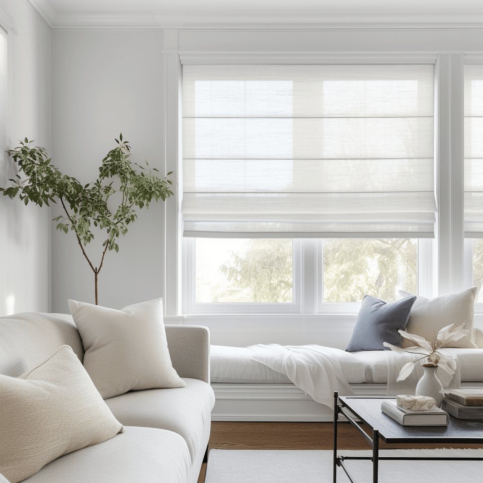 Linen Roman Shades 100 Belgian Flax Custom Unlined And Blackout