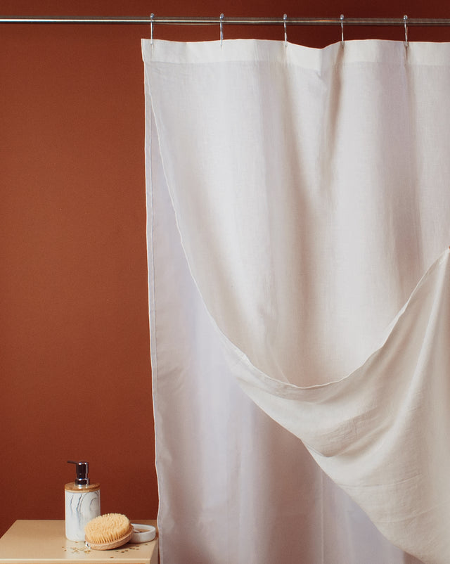 Luxury Linen Shower Curtains - Custom Sizes & Colors