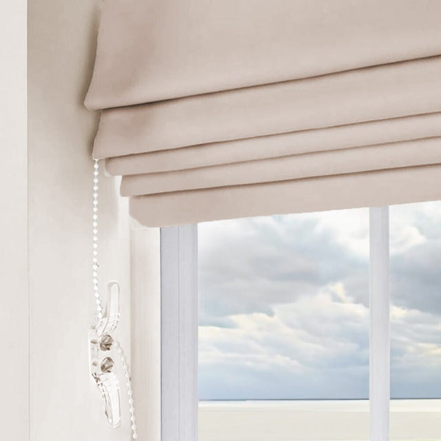 Custom Linen Roman Shades - Unlined or with Cotton, Blackout or Therma