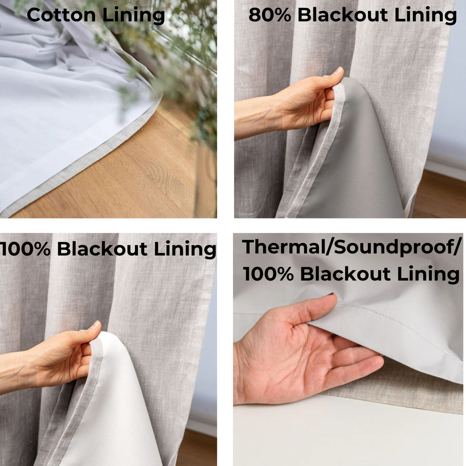 Terracotta Clay Bedroom Curtains -Back Tab Brown Heavyweight Linen ...