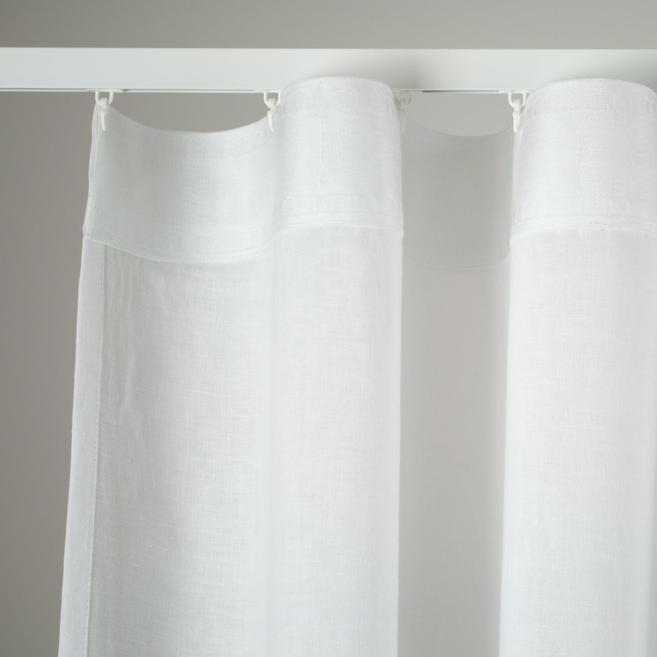 Wavefold Linen Curtains - Suitable for Tracks - Custom Sizes: 63"; 84 ...
