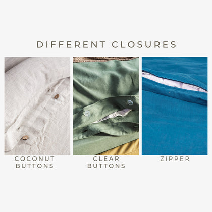 Linen Duvet Cover - 100% Natural Washed Linen - King, Queen, Twin Sizes