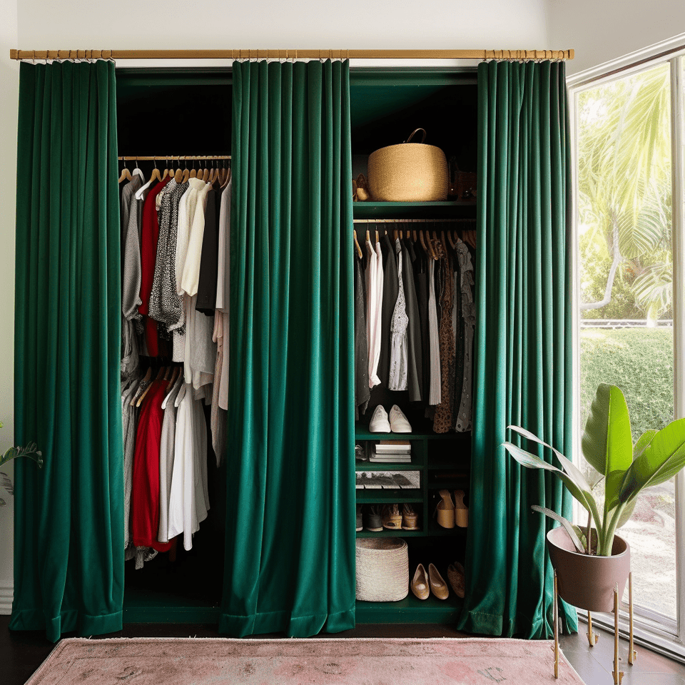 Closet Curtains - Custom Sizes & Colors - Curtains for Closet Doors