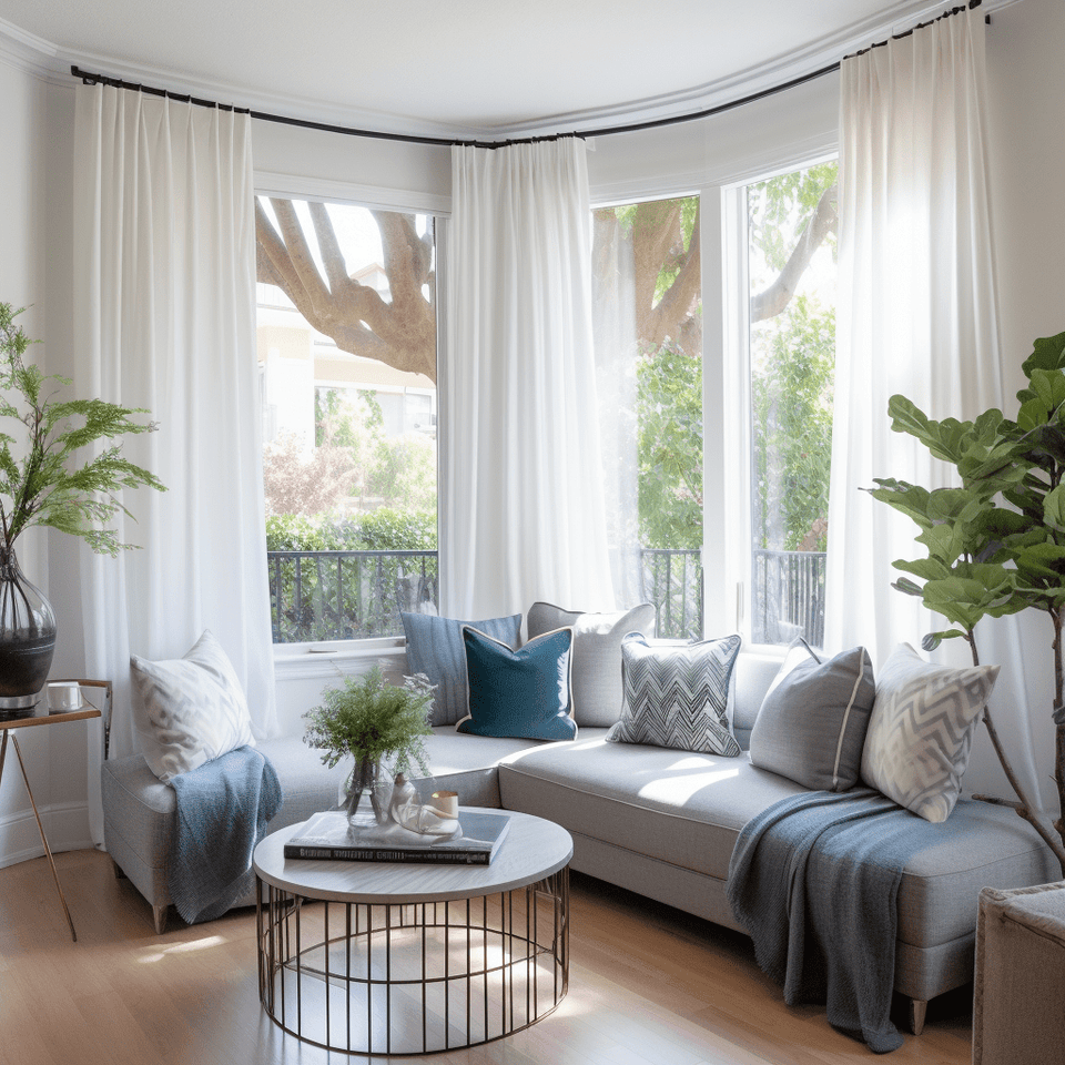 Bay Window Curtains - Curtains for Bay Window in Living Room, Kitchen