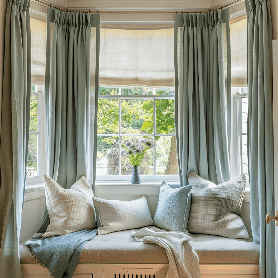 Bay Window Curtains - Curtains for Bay Window in Living Room, Kitchen