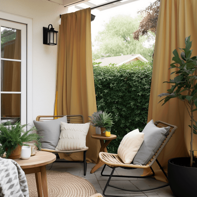 Extra Long Outdoor Curtains - Custom Sizes - Waterproof and Windproof ...