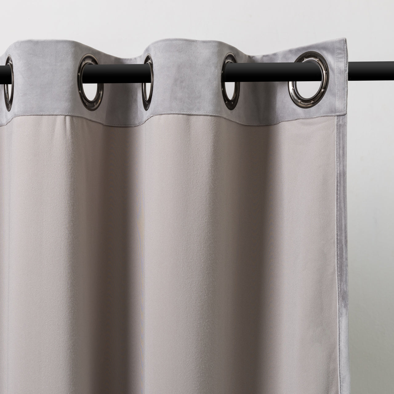 Grey Velvet Grommet Blackout Curtains - Custom Sizes 63"; 84"; 90"; 95 ...