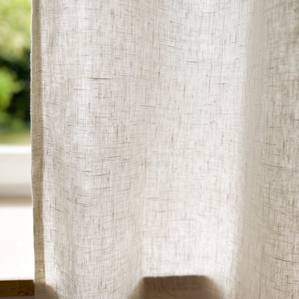 Natural Linen Curtains - Multiway Heading - Medium and Heavy Linen ...