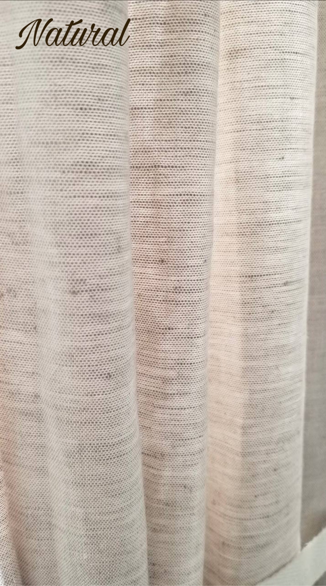 White Linen Sheer Curtains for S-Fold Track - Unlined Sheer Curtains ...