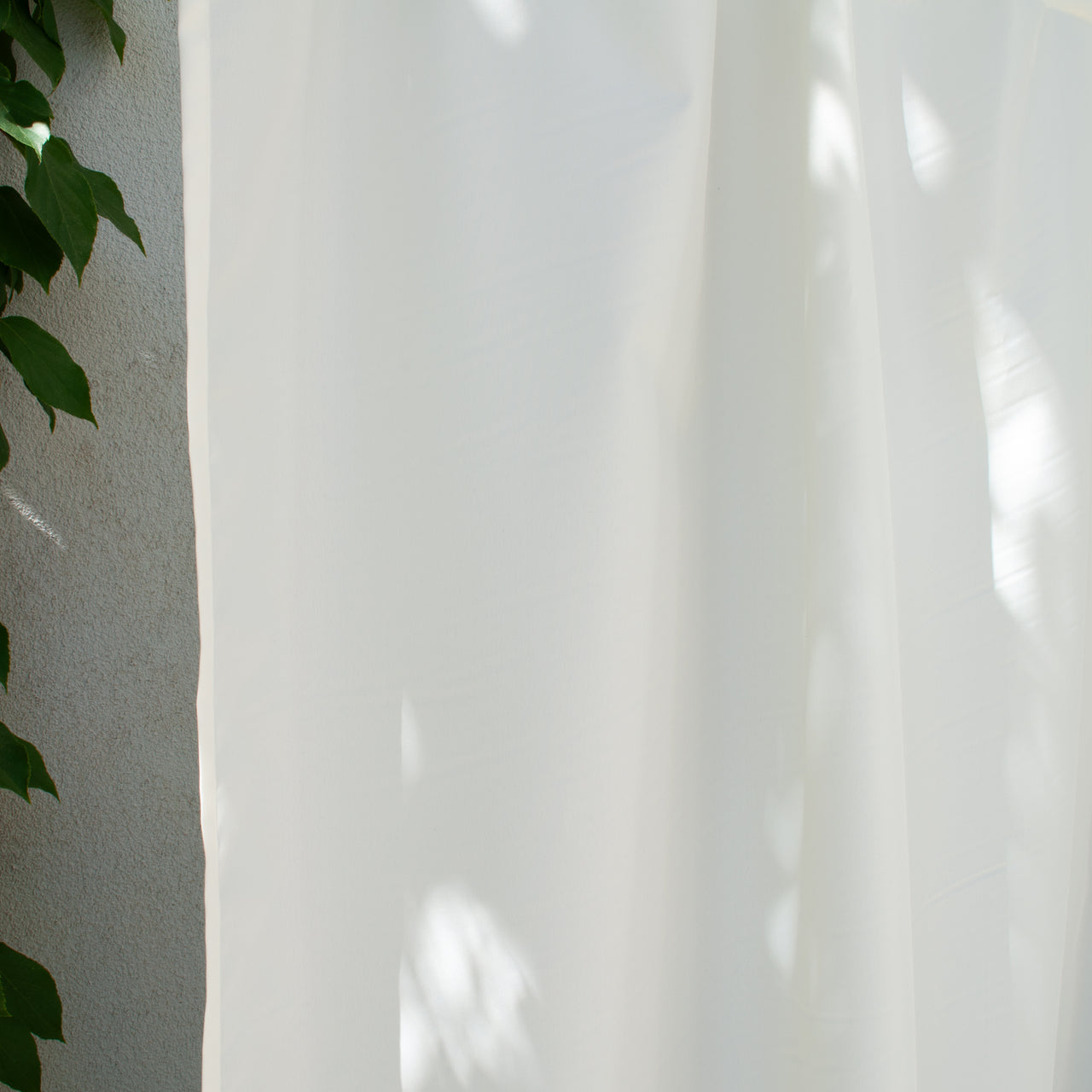 Outdoor Curtain With Velcro Tabs - Hook-and Loop Tabs - Easy-to-install