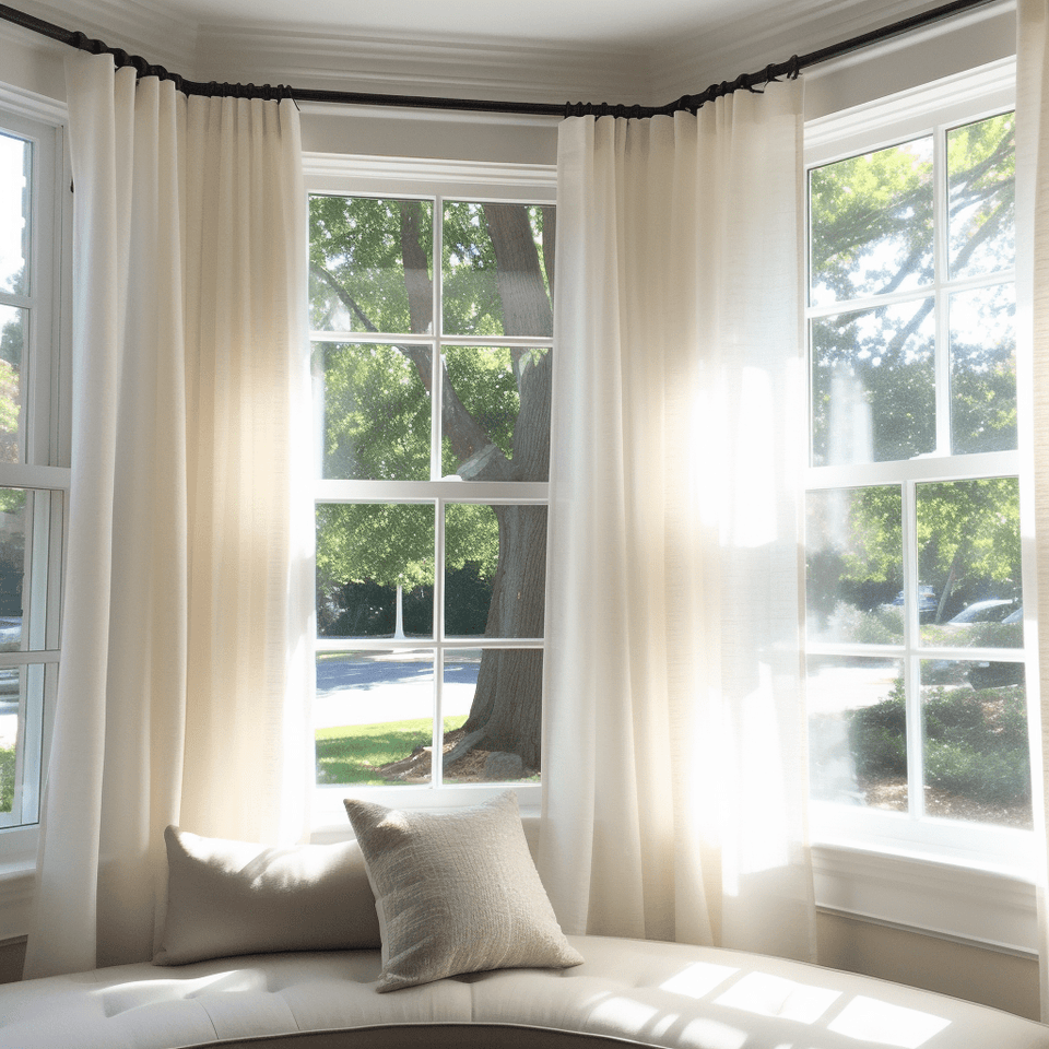 Bay Window Curtains - Curtains for Bay Window in Living Room, Kitchen