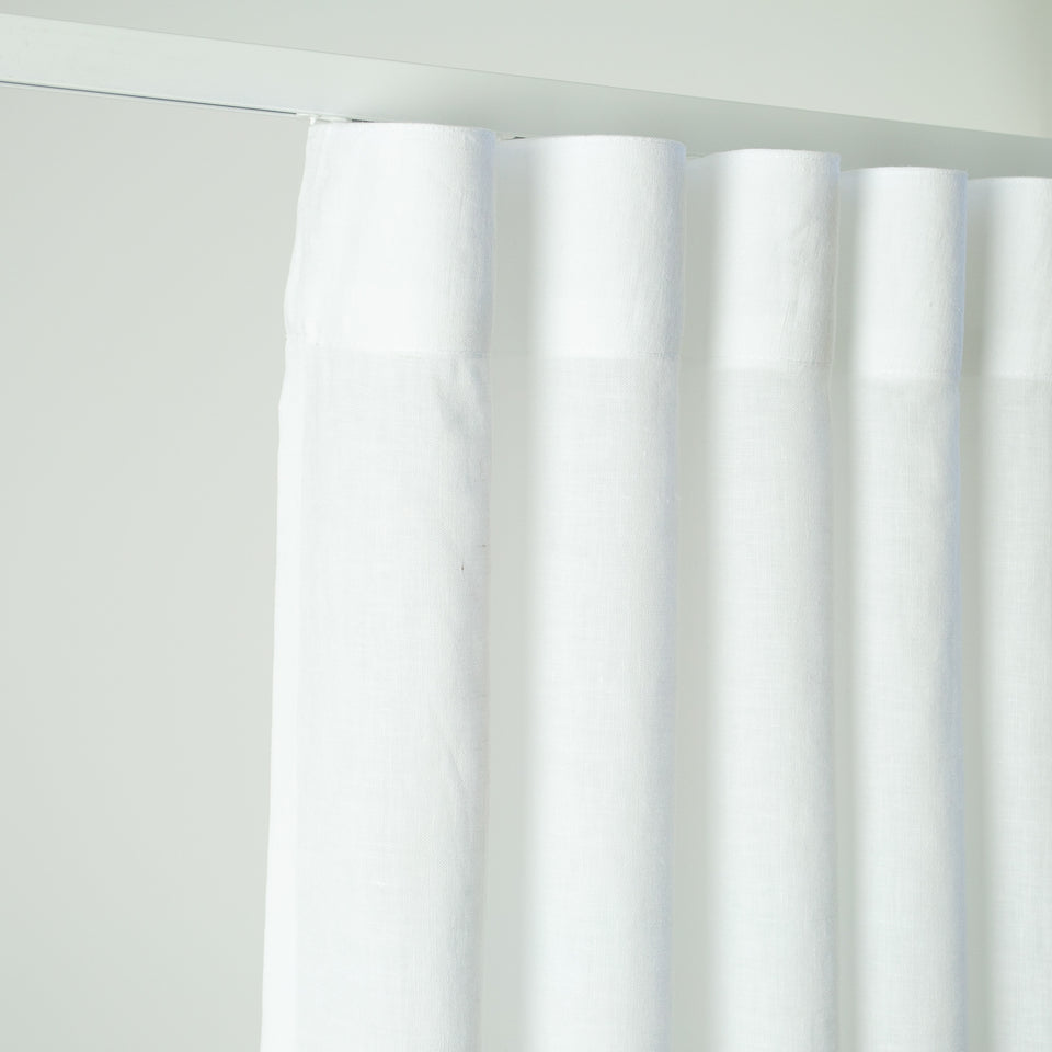 Wavefold Linen Curtains - Suitable for Tracks - Custom Sizes: 63"; 84 ...