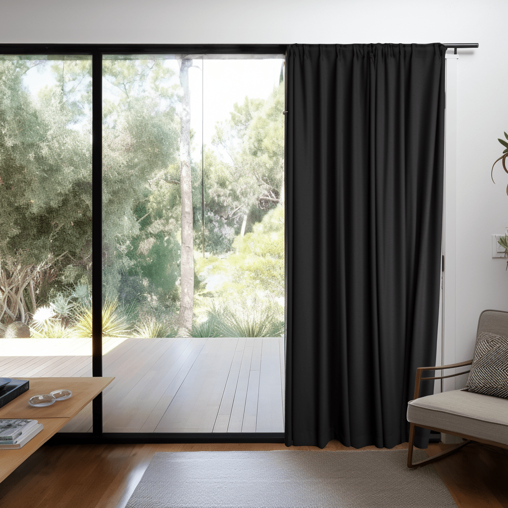 Sliding Patio Door Blackout Linen Curtains - Rod Pocket - Custom Sizes ...