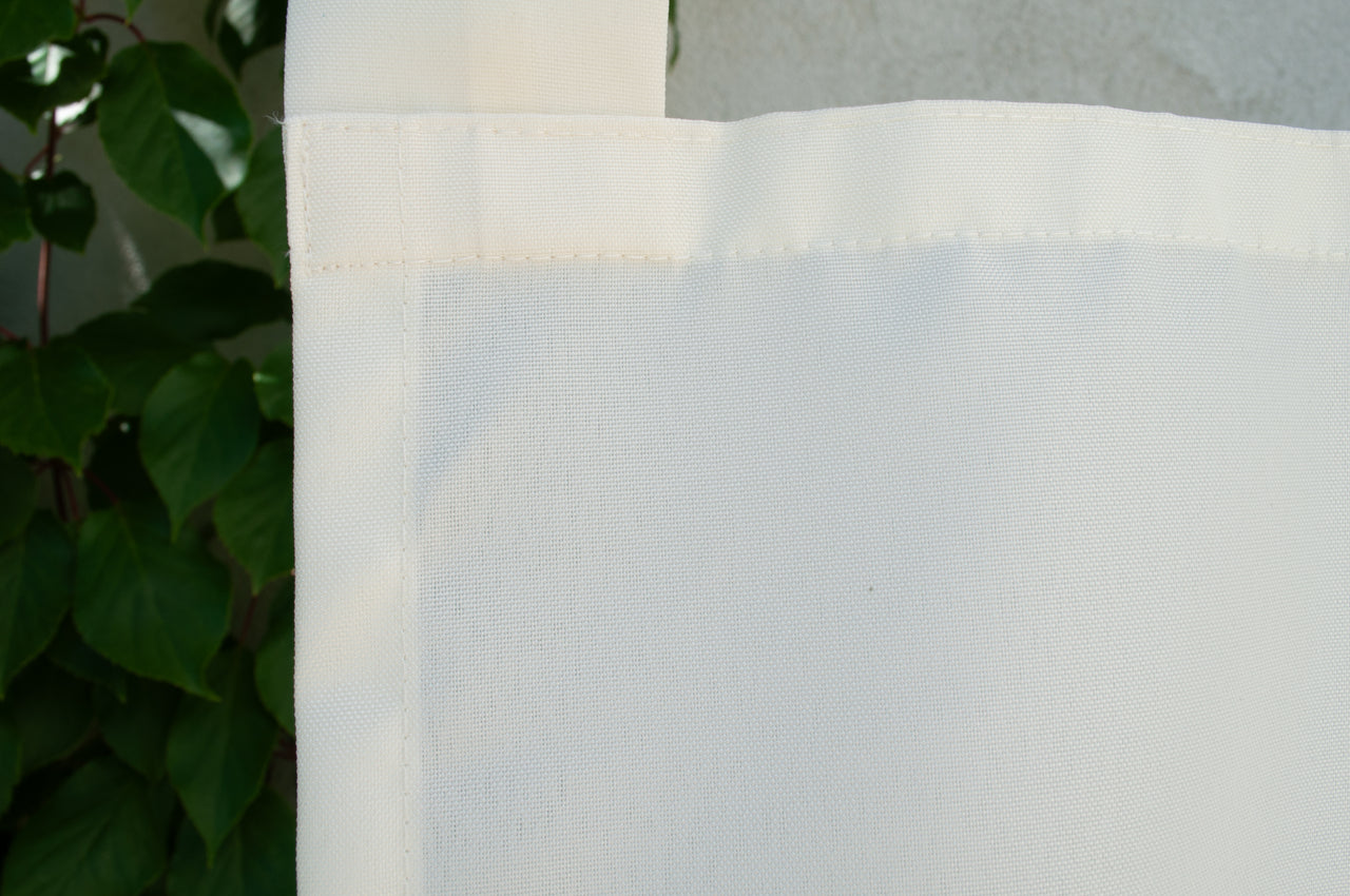 Outdoor Curtain With Velcro Tabs - Hook-and Loop Tabs - Easy-to-install