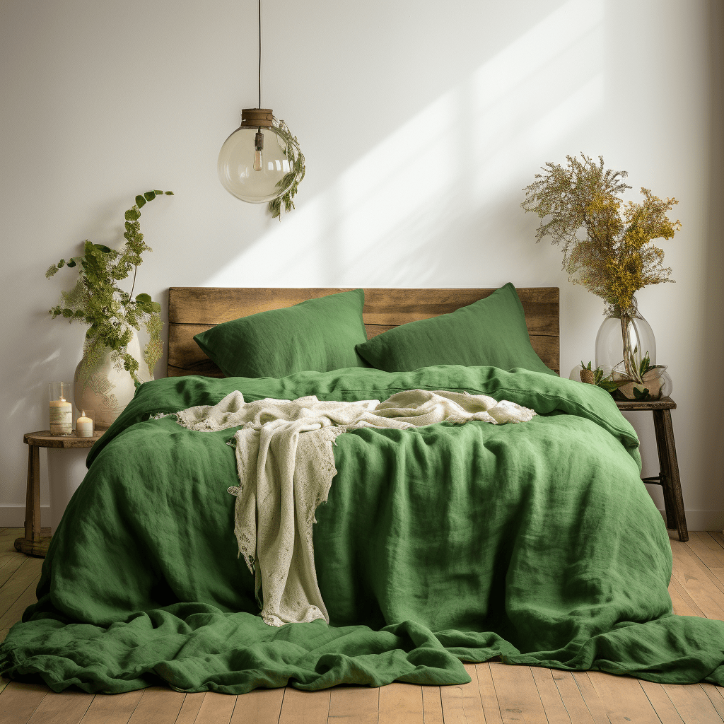 Green Linen Duvet Cover - 100% Natural - Olive, Sage, Forest, Asparagus ...