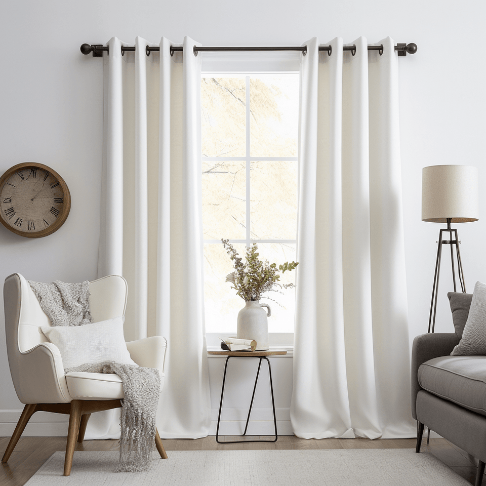 White Curtains & Drapes for Living Room