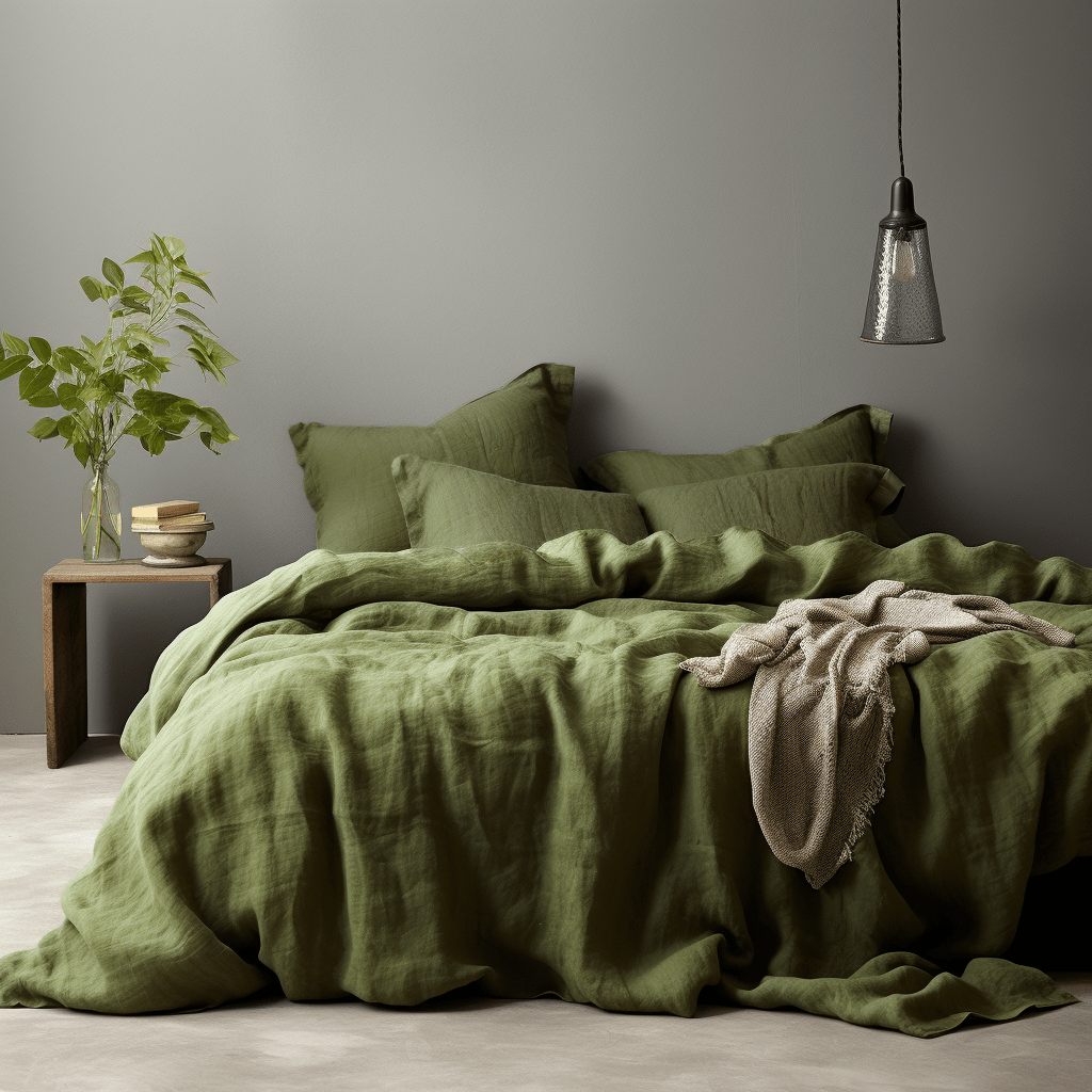 Green Linen Duvet Cover - 100% Natural - Olive, Sage, Forest, Asparagus ...