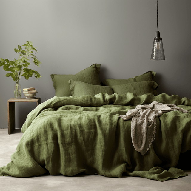 Green Linen Duvet Cover - 100% Natural - Olive, Sage, Forest, Asparagus ...