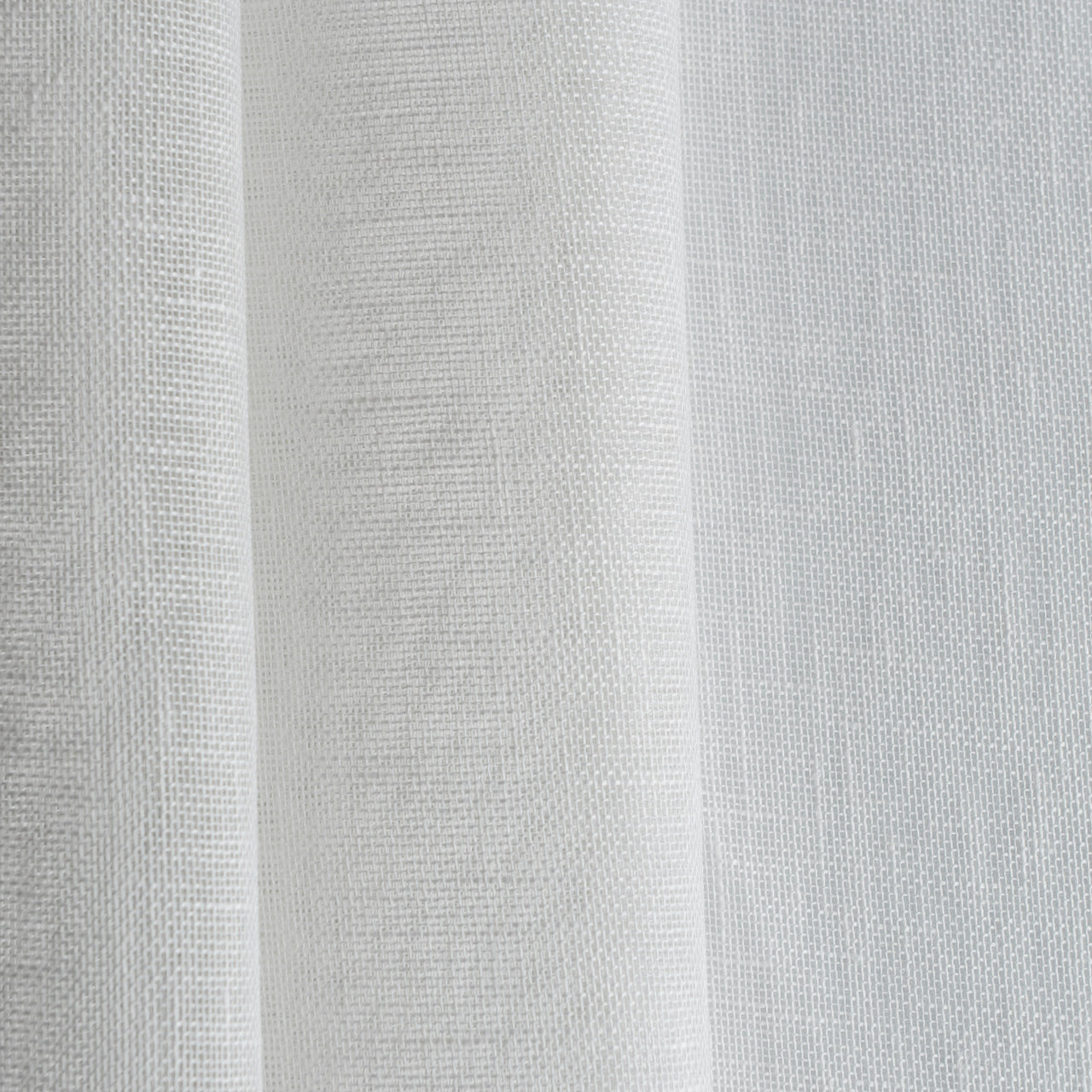 White Linen Sheer Curtain With Tabs Top - Unlined Sheer Curtain Panel