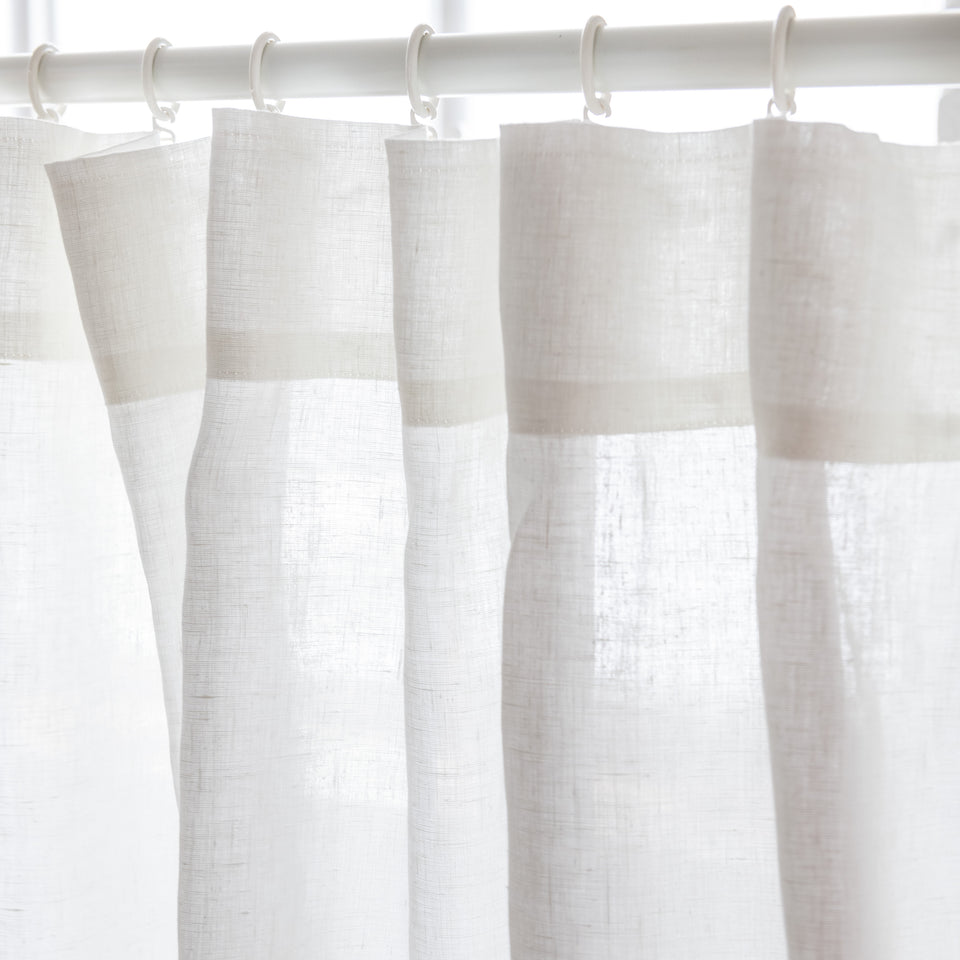 S-fold Linen Curtain Panel - Suitable for Rings and Hooks or Tracks