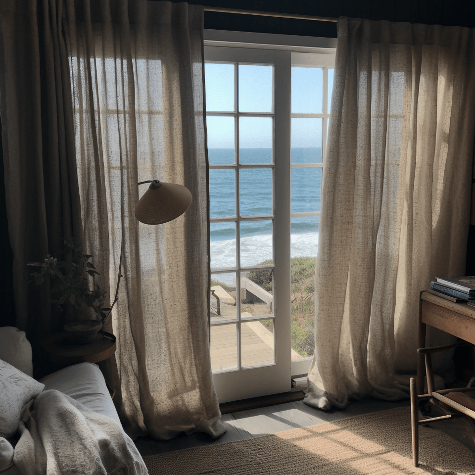 Linen Back Tab Curtains - Custom Sizes: 63"; 84"; 90"; 95"; 96"; 108"; 120"