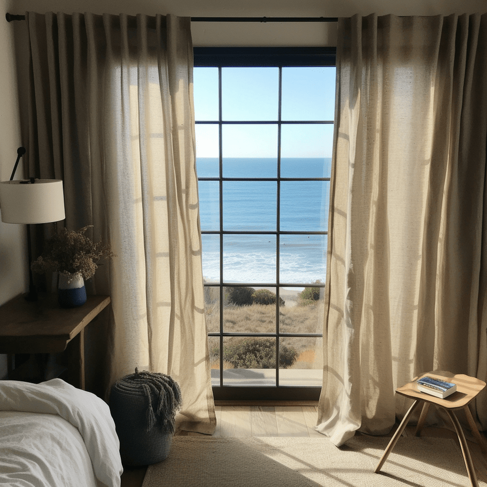 Linen Back Tab Curtains - Custom Sizes: 63"; 84"; 90"; 95"; 96"; 108"; 120"